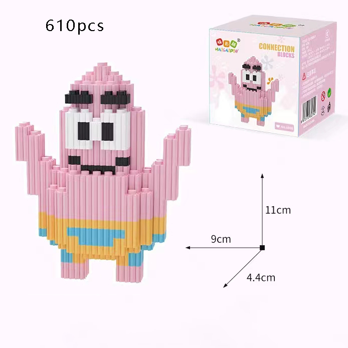 Nano Blocks SPONGEBOB and Friends 3D Model Mainan Blok Susun Blok ...