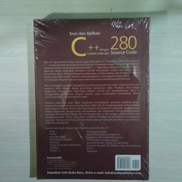 Teori dan Aplikasi C++ dengan Contoh 280 Source Code + CD | Lazada ...