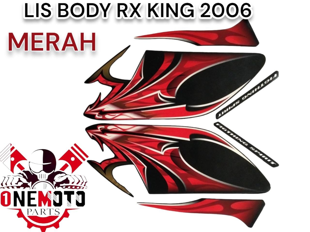 LIS BODY STIKER STRIPING YAMAHA MOTOR RX KING TAHUN 2006 MERAH HIJAU | Lazada Indonesia