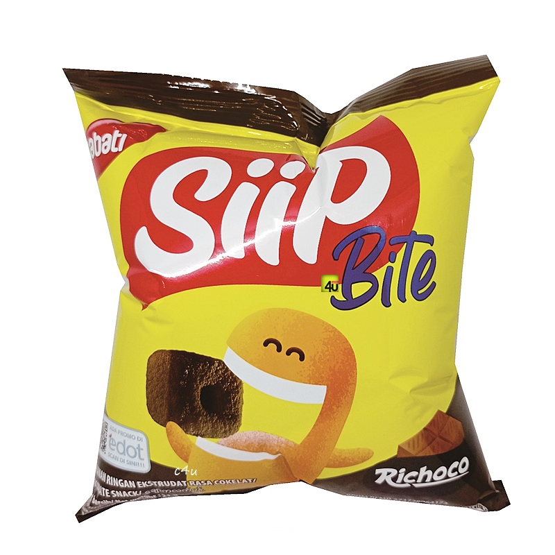 Nabati Siip BITE - Snack Ekstrudat Jagung Rasa COKELAT - 21 gr KECIL ...