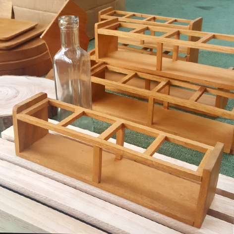 Tempat Botol Sirup Kecap Serbaguna dari Kayu Jati Belanda / Rak Botol ...