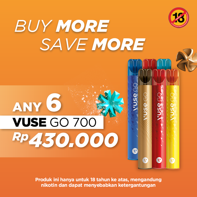 Vape Bundle VUSE Go 700 isi 6 | Lazada Indonesia