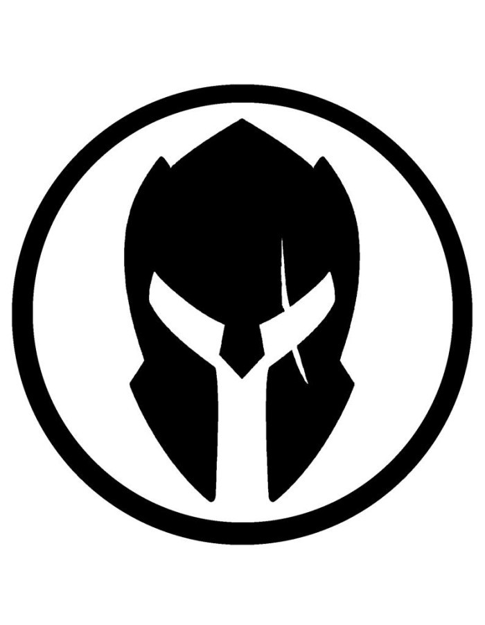 Stiker Spartan Helm with scratch Armor Sparta Sticker Lucu Unik ...