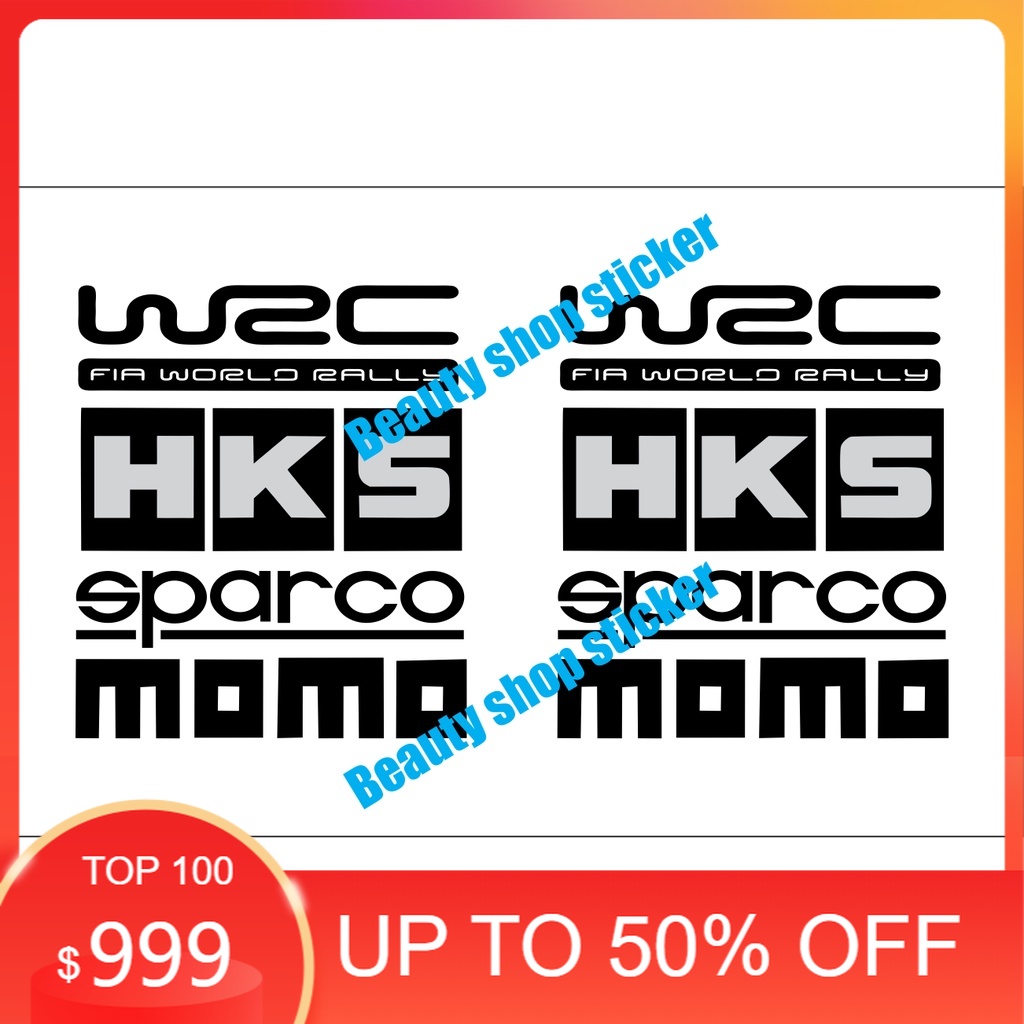 stiker sticker mobil set racing wrc momo hks set | Lazada Indonesia
