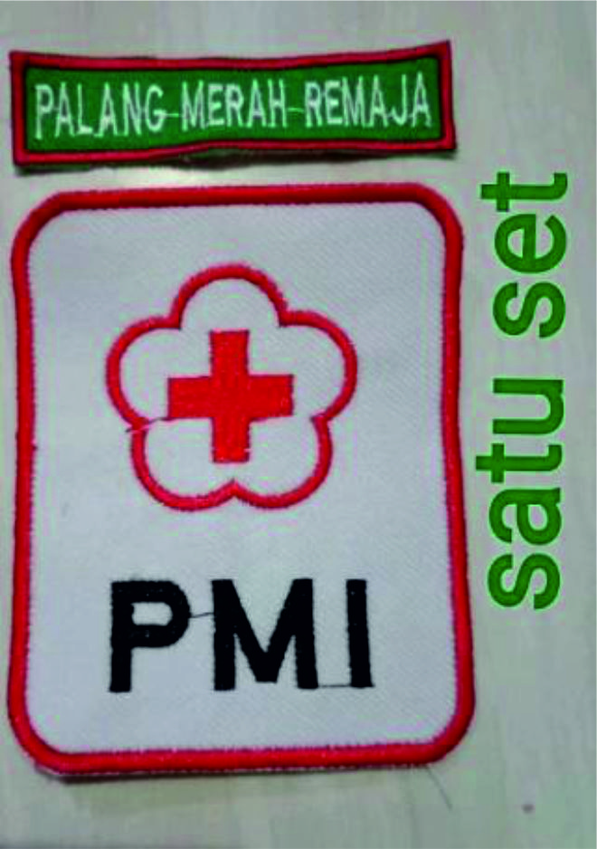 1 Set Badge Bet PMR PMI Mula Madya Wira SD SMP SMA Palang Merah ...