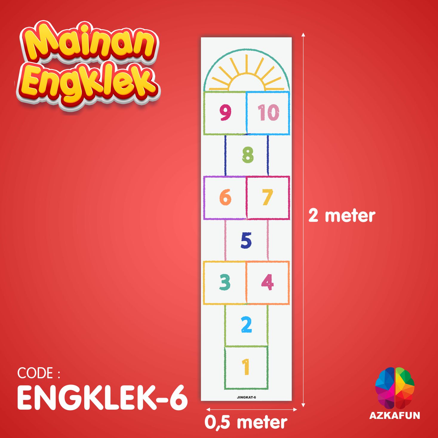 Mainan Tradisional Engklek - manda - tengge tengge - hopscotch ...