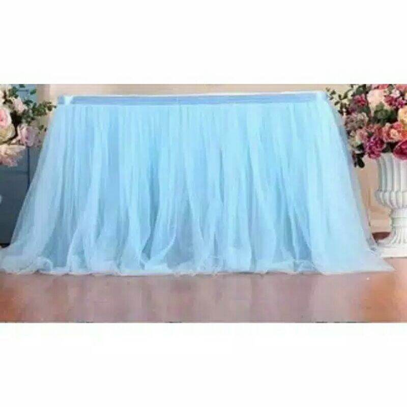 Rok meja ultah rok - meja prasmanan - meja pesta - meja hias | Lazada ...