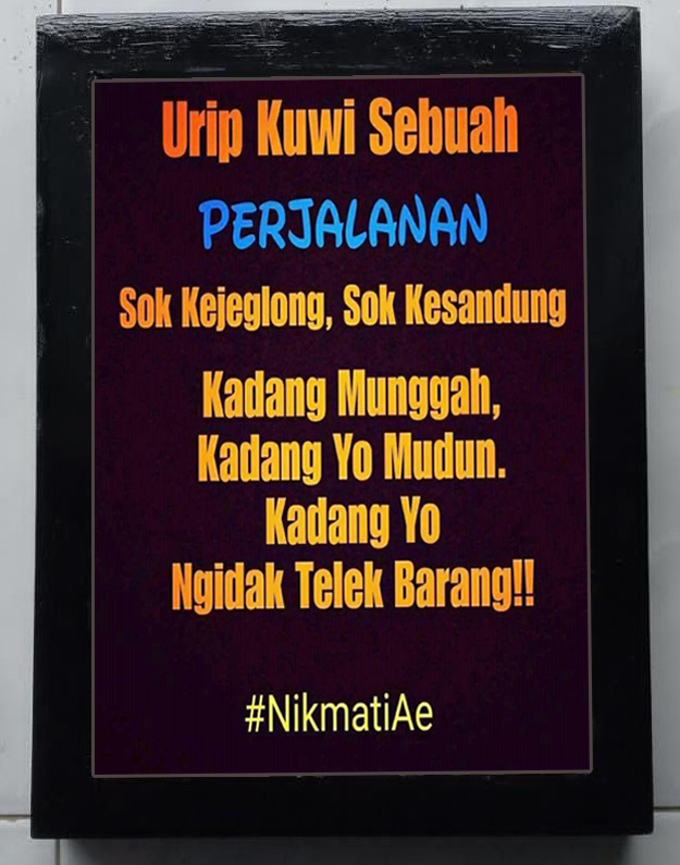 Hiasan Dinding Kata Kata bahasa jawa menyala ukuran 34x25cm | Lazada ...