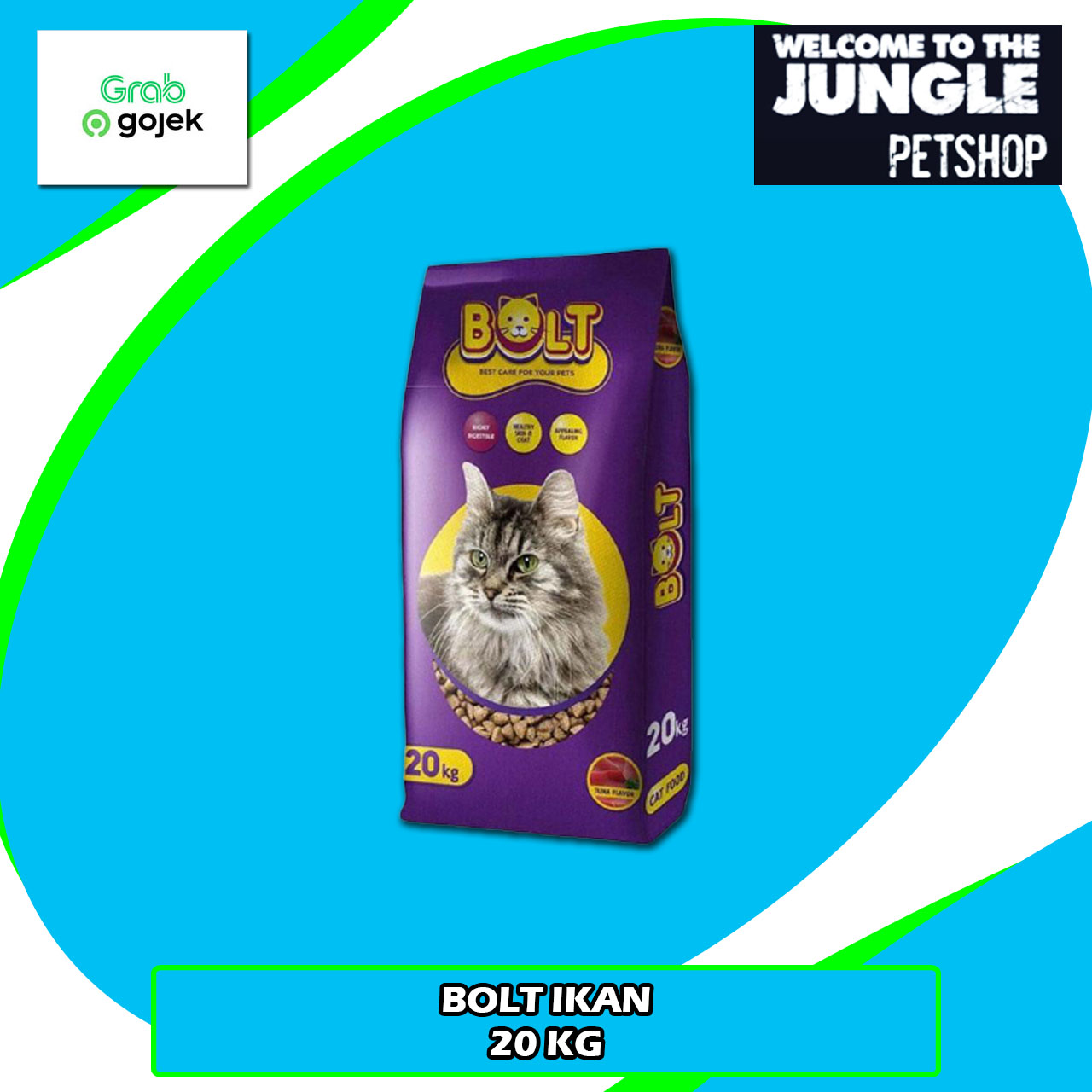 Bolt Cat Tuna Kible Ikan & Donat 20 Kg Khusus Grab / Gojek ( Dry Cat ...