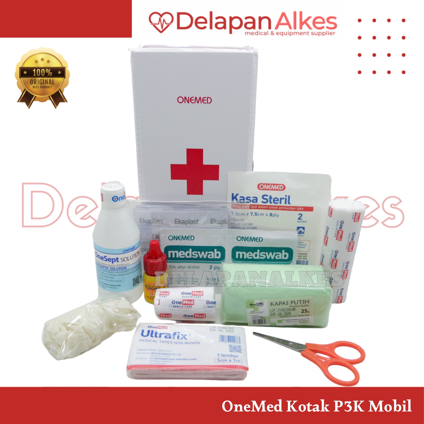 OneMed Kotak P3K Mobil Lengkap + Isi PPPK First Aid Kit Box isi 11 ...
