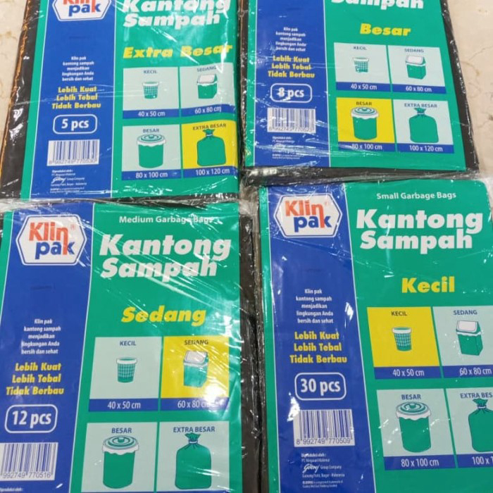 Klin Pak Kantong Plastik Sampah, Ukuran Extra Besar | Lazada Indonesia