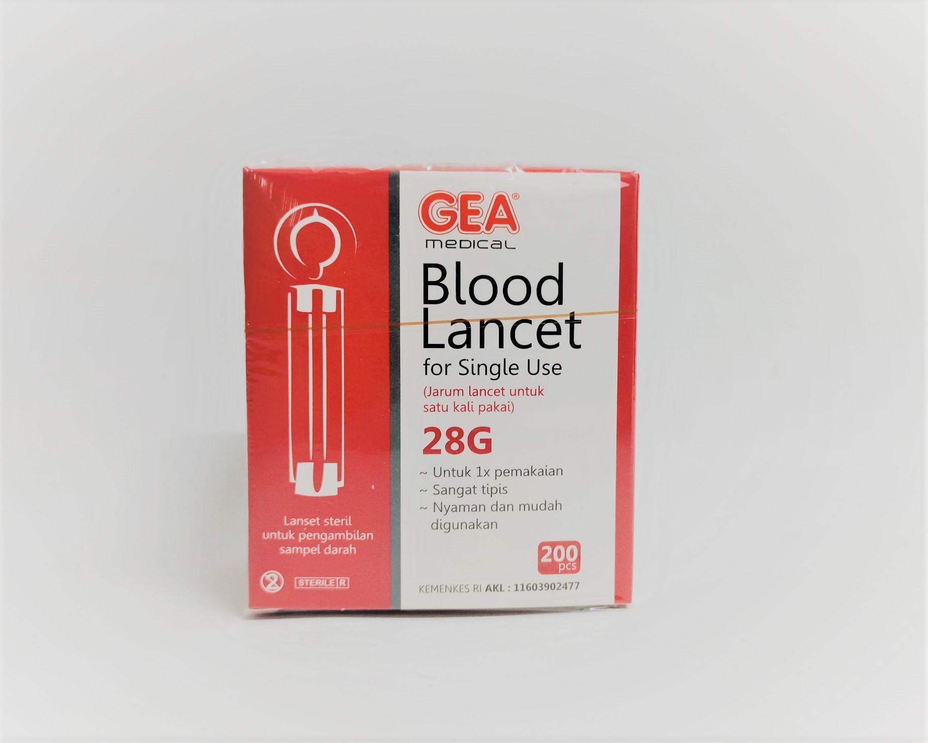 GEA Blood Lancet 200pcs/ Lanset Steril 28G | Lazada Indonesia