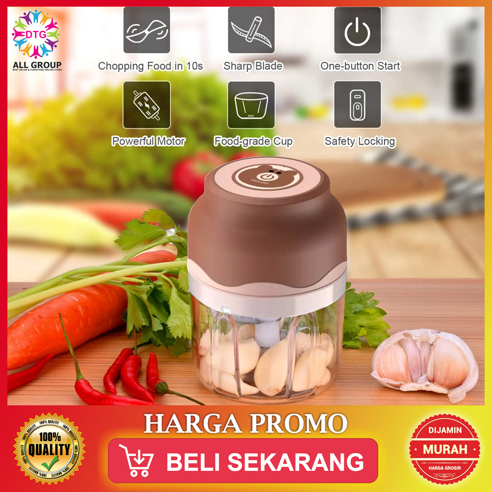 PROMO TERMURAH Mini Chopper Blender Food Processor USB Blender Mini Serbaguna Blender Bumbu ...