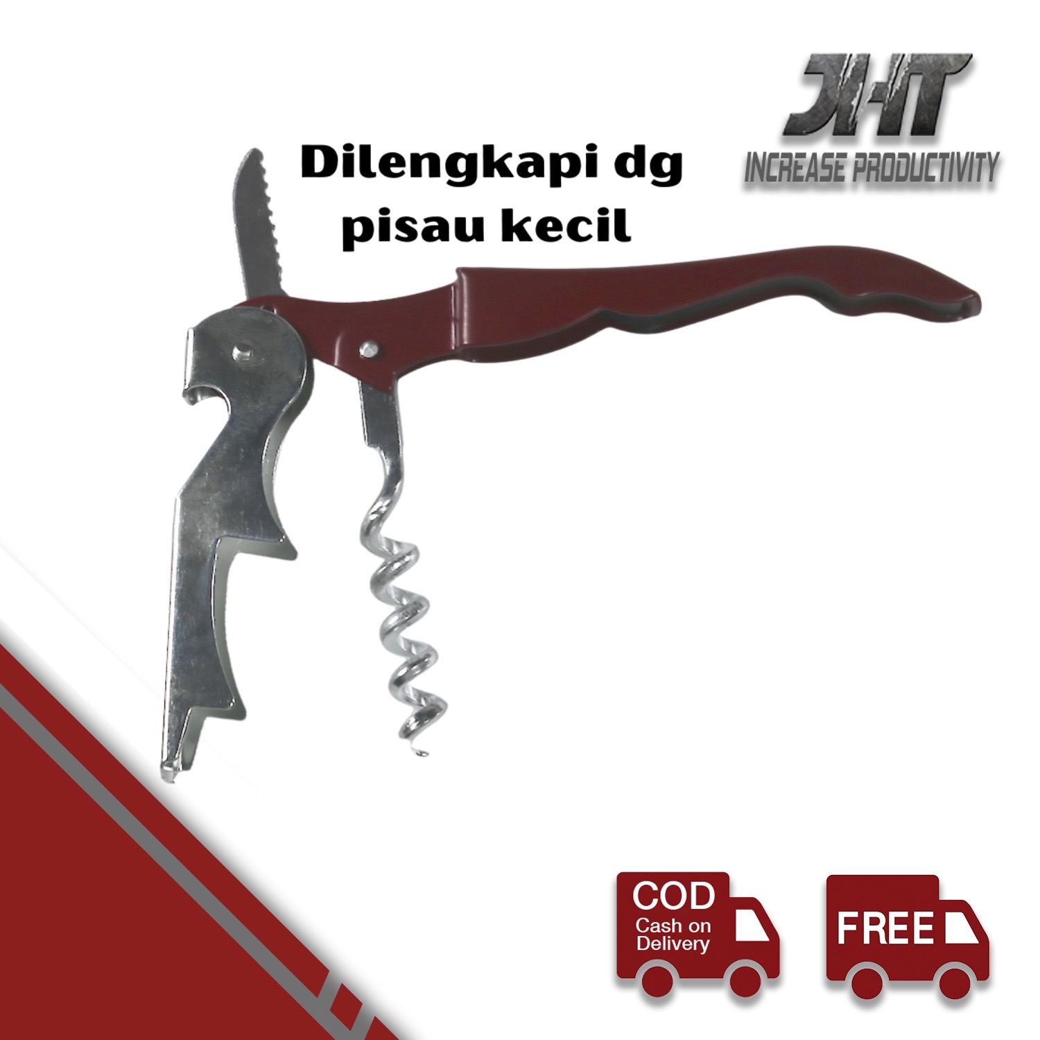 Pembuka Botol Wine & Bir - Wine Opener 3 in 1 | Lazada Indonesia