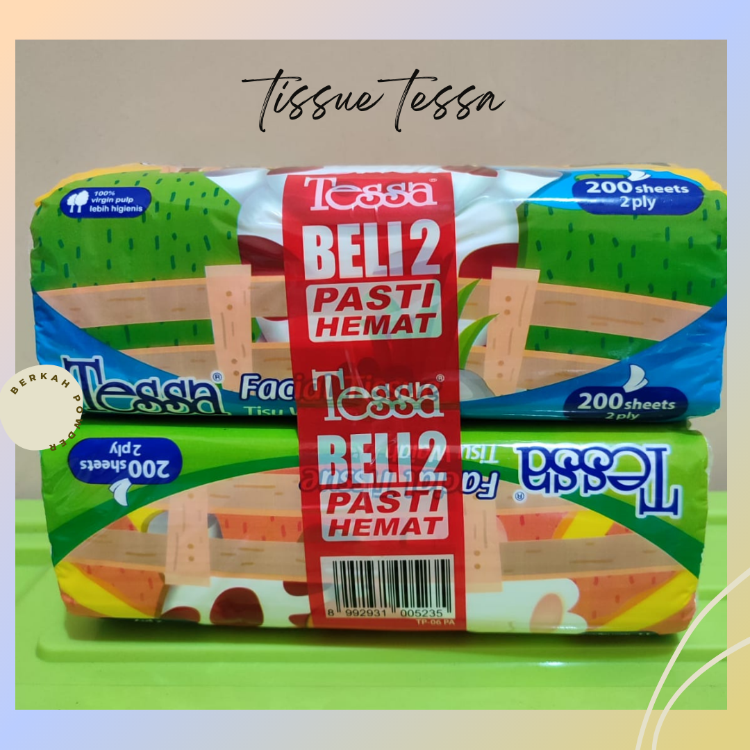 Tissue TESSA Facial BUY 1 GET 1 200 sheet 2 ply / Tisu Tessa Facial 200 ...