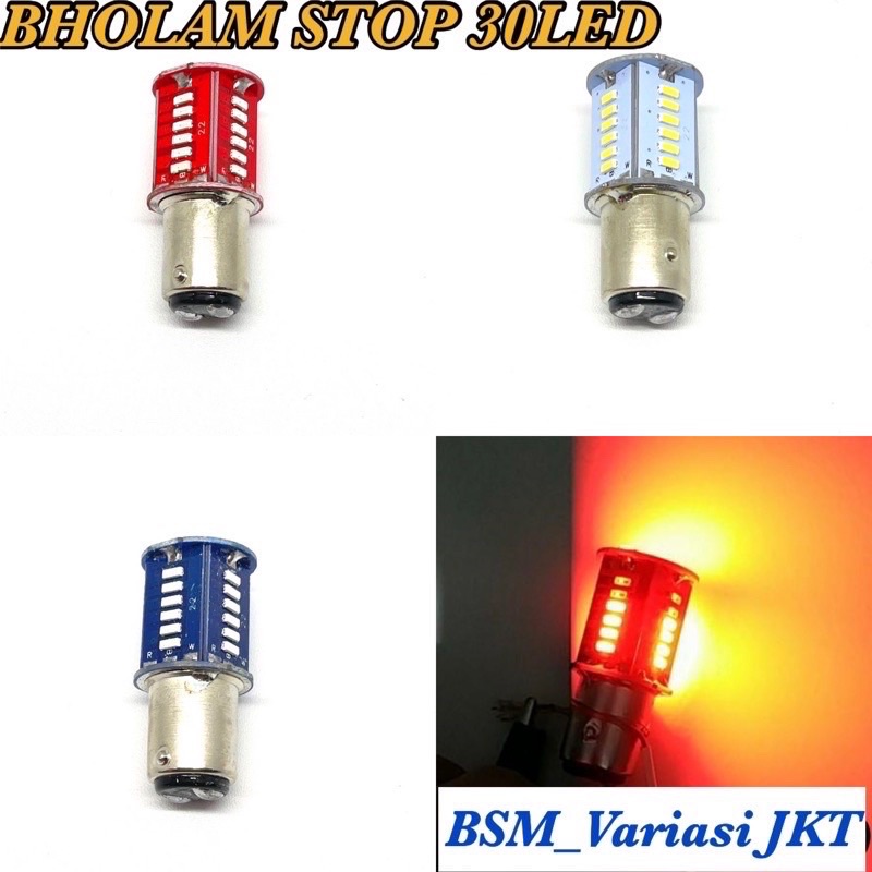 LAMPU STOP REM 30 MATA 13 MATA LED KEDAP KEDIP DAN JALAN 2 MODE FLASH ...