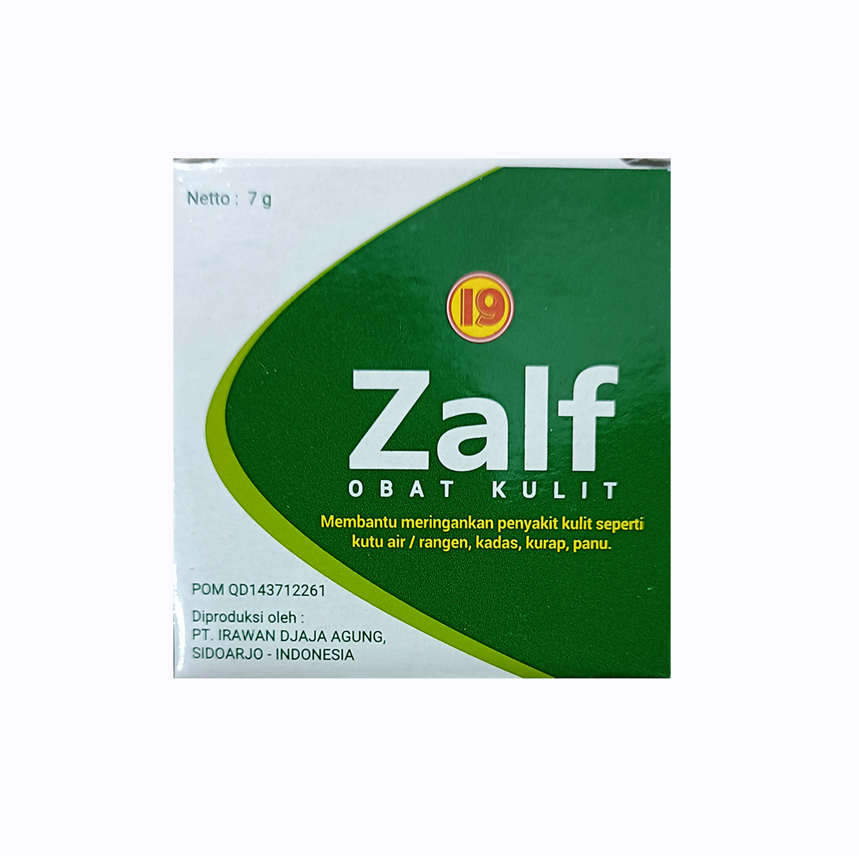 Zalp 19 Obat Kulit 7 Gram Zalf Kadas Kurap Kutu Air Panu Gatal ...