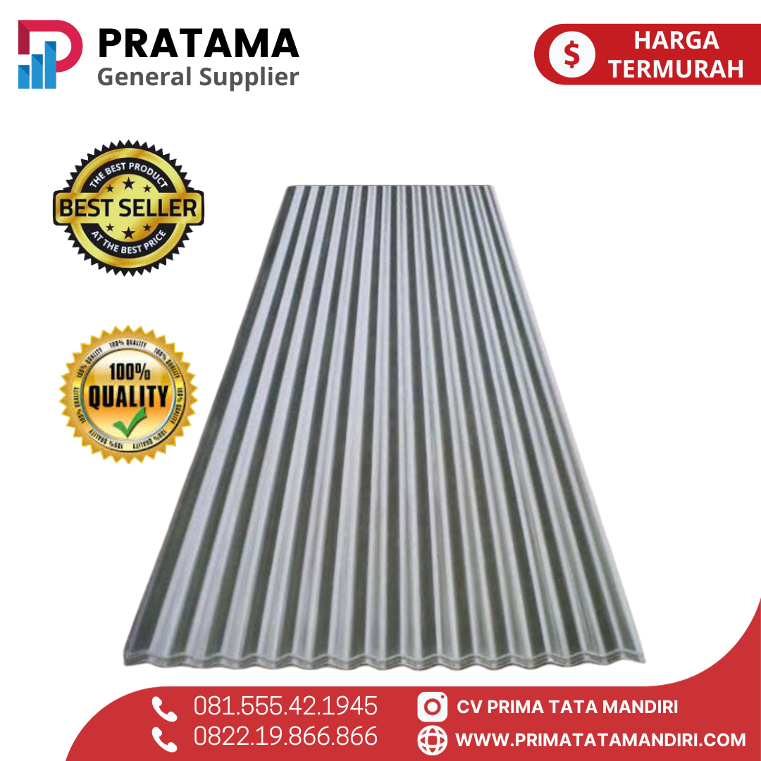 Atap Galvalum / Seng gelombang silver 0.25 mm / surabaya | Lazada Indonesia