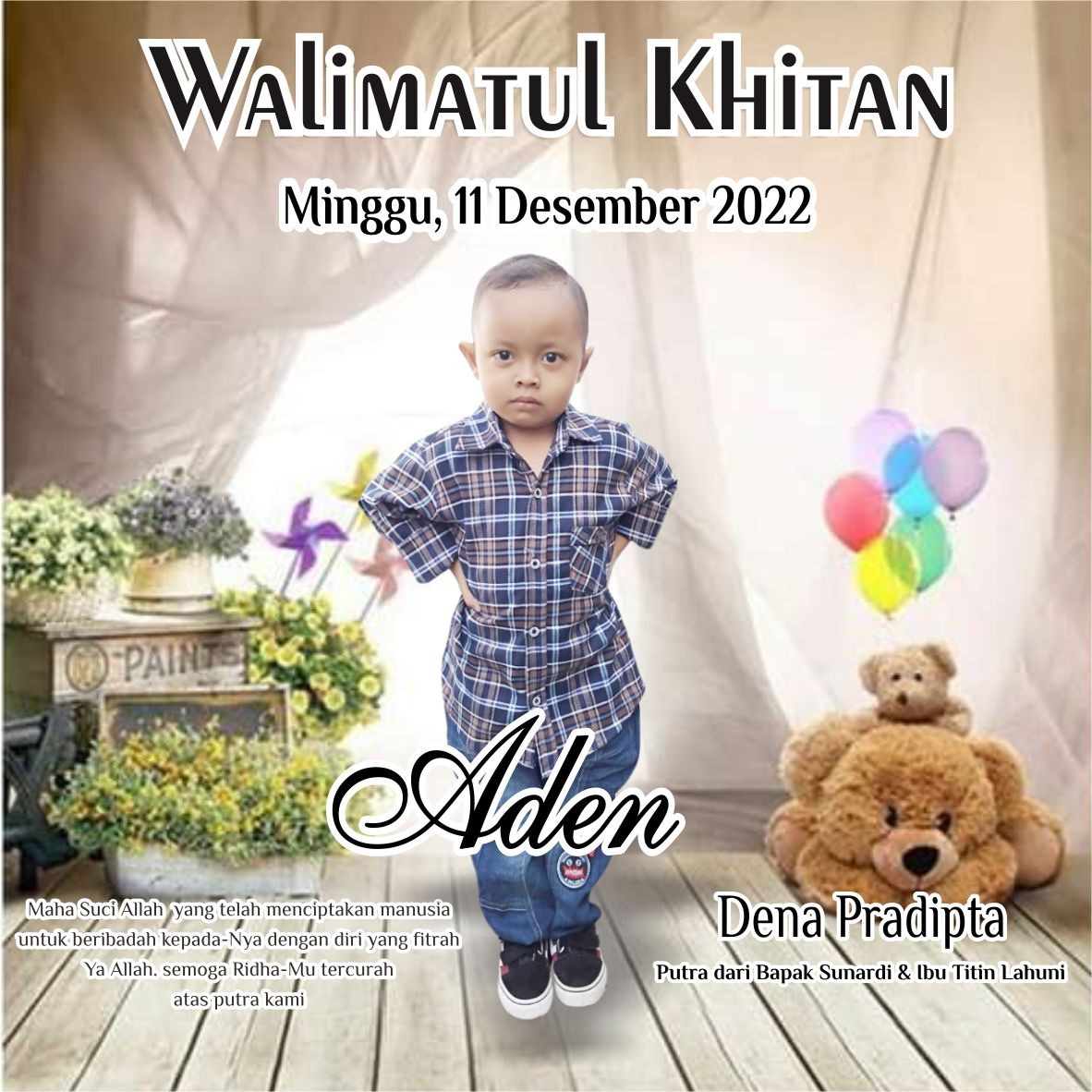 Banner Khitanan I Spanduk Khitanan ukuran 1 meter x 1 meter | Lazada ...