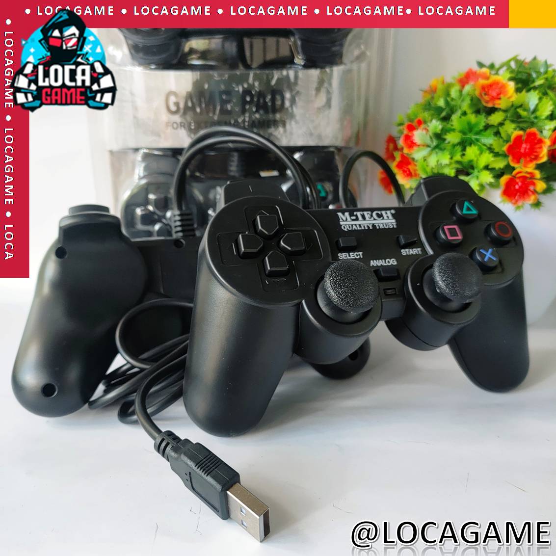 STIK STICK PC | KOMPUTER GAMEPAD JOYSTICK USB DOUBLE HITAM MERK M ...