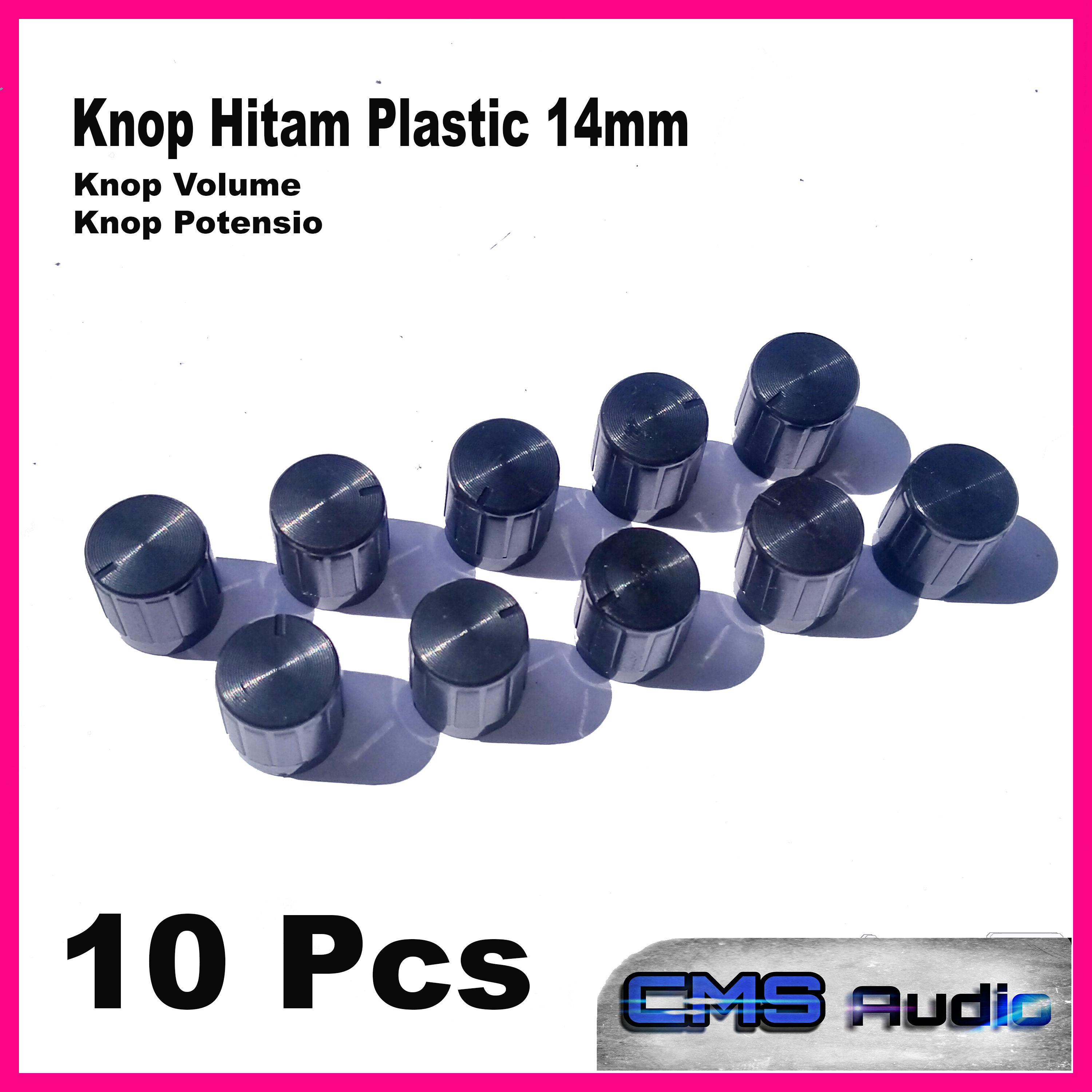 Knop Volume Knop Potensio 14mm. Knop Plastik Warna Hitam garis | Lazada Indonesia