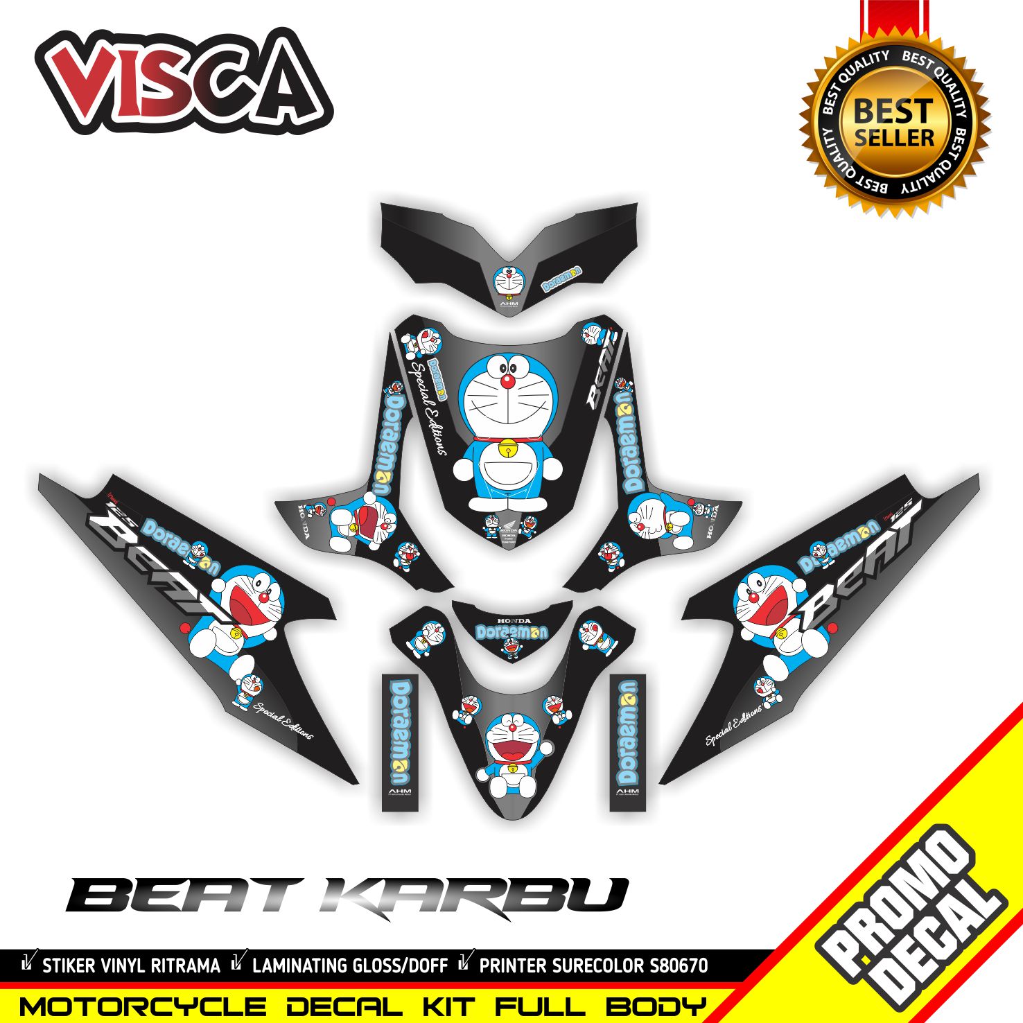 Decal Beat Karbu Full Body Stiker Beat Karbu Full Body Striping Beat ...