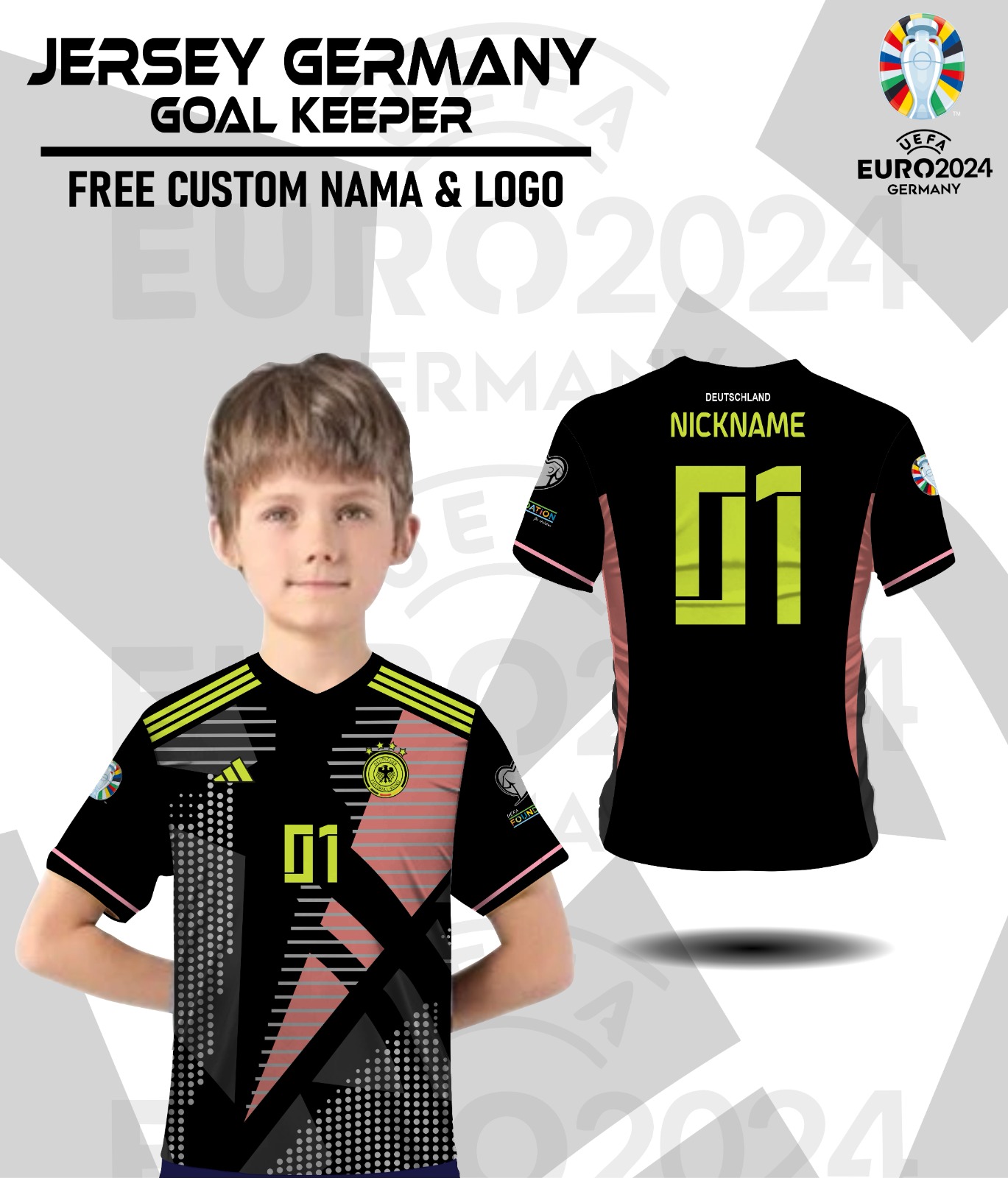 Jersey anak bola jerman piala eropa 2024 kaos baju timnas jerman ...