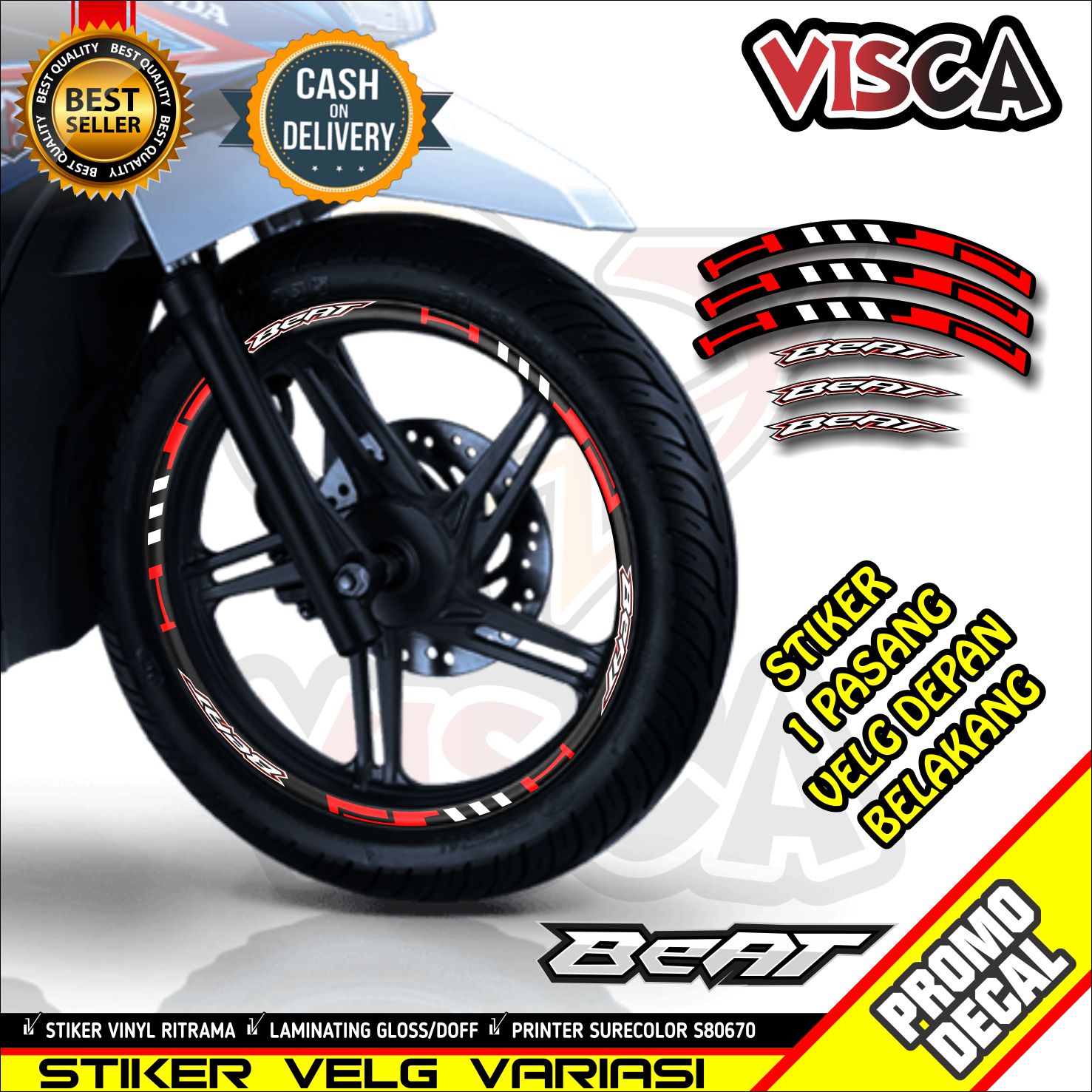 Stiker Velg List Velg Motor Stiker Velg Ring 14 Beat | Lazada Indonesia