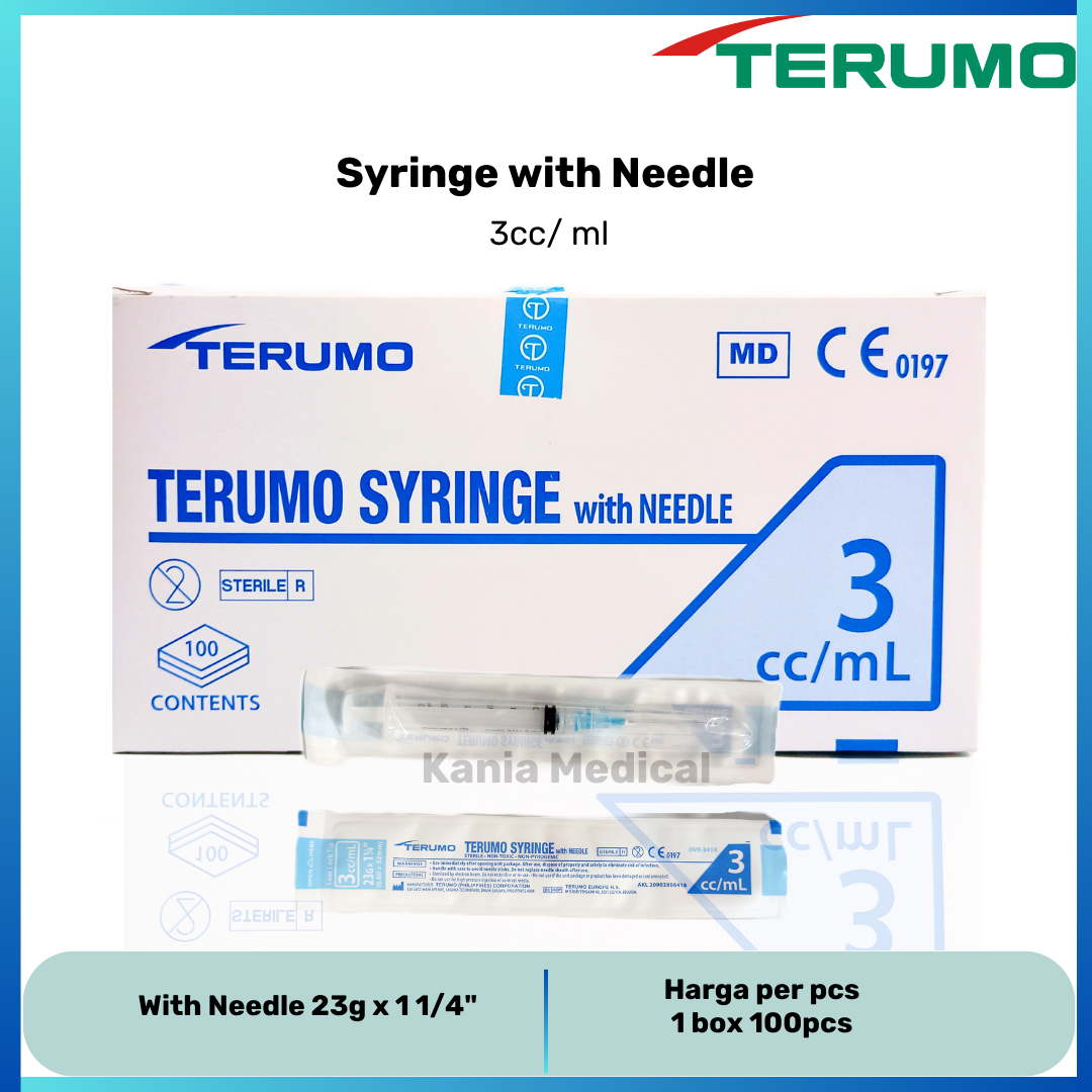 Terumo Syringe 3cc/ml with Needle 23g Spuit 3cc | Lazada Indonesia
