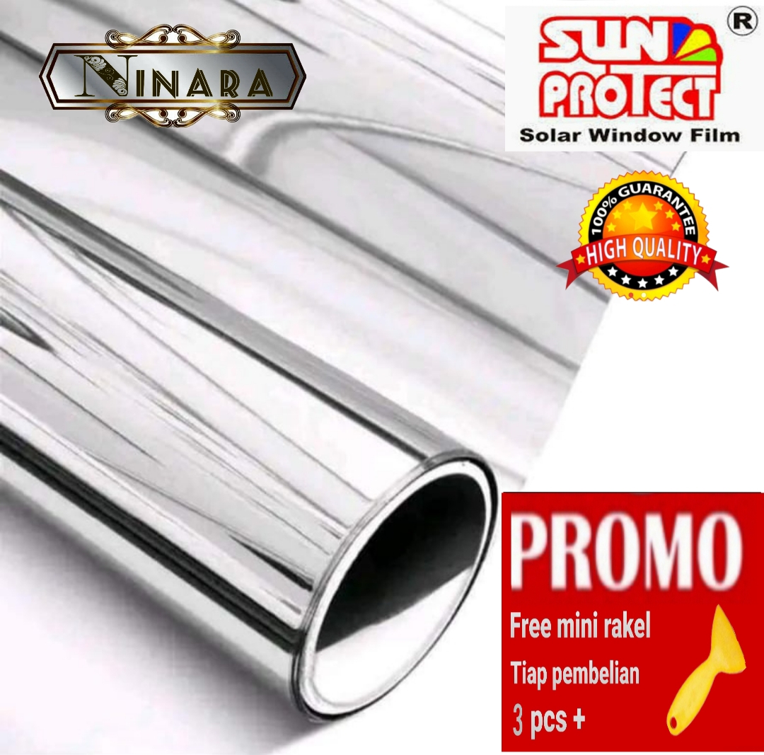 kaca film one way cermin silver silver sunprotect | Lazada Indonesia