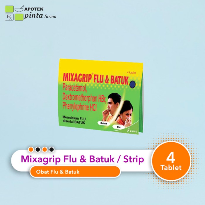 Mixagrip Flu Dan Batuk 4 Kaplet | Lazada Indonesia