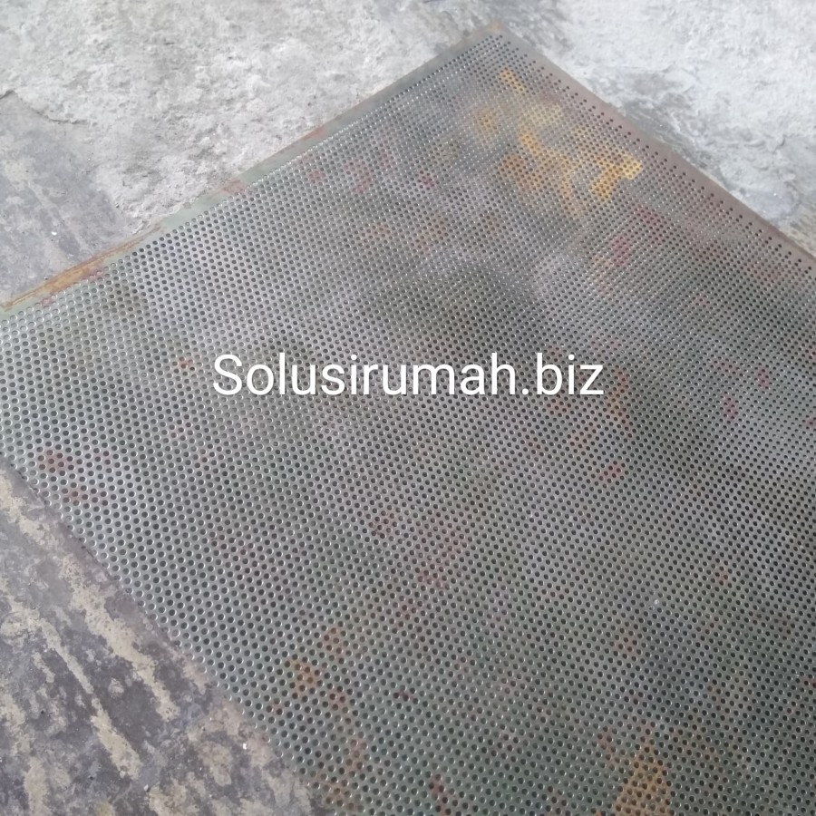 PLAT LUBANG BESI 08MM*3MM 25*50CM POTONGAN PERFORATED BESI LBPK ...