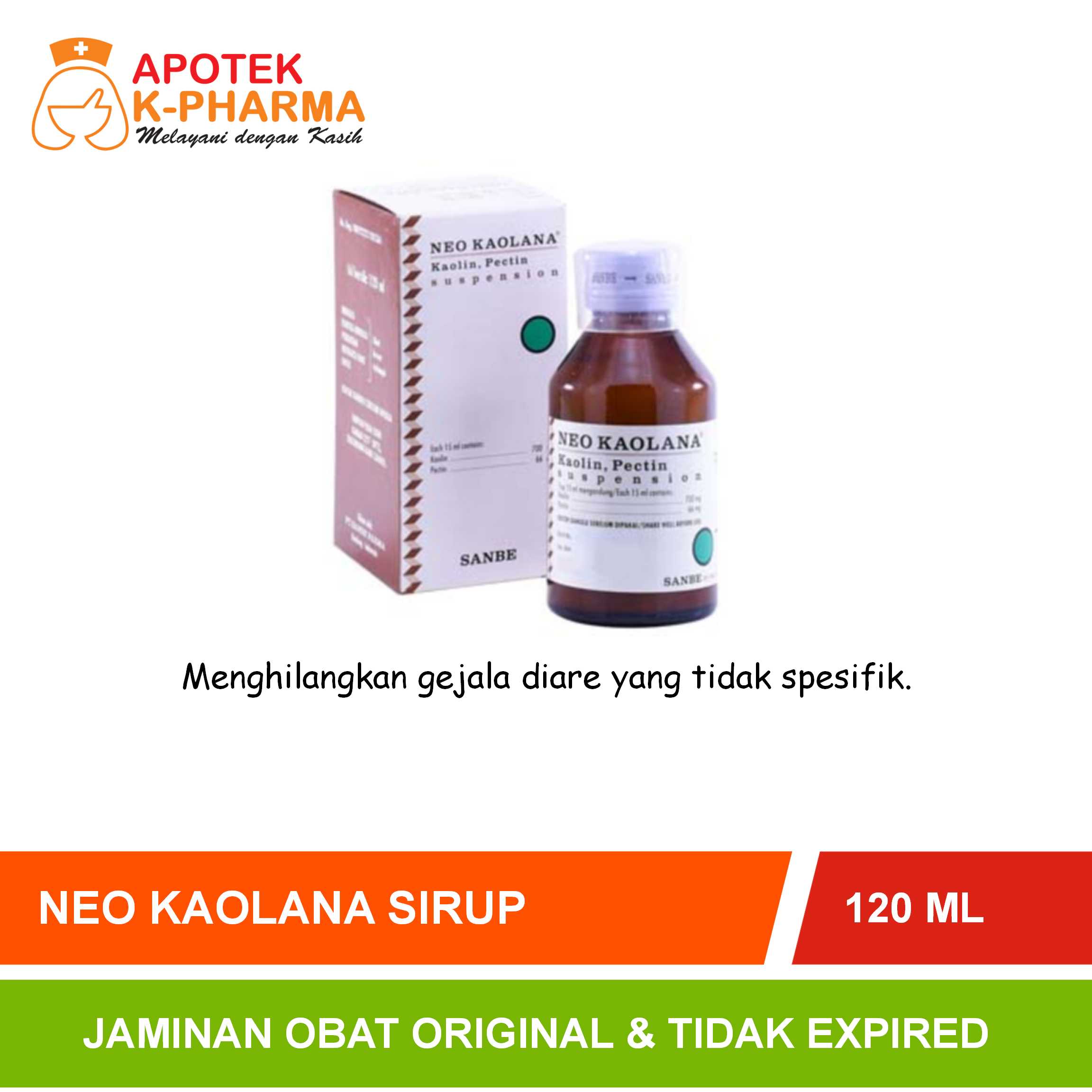 Neo Kaolana Sirup Isi 120ml Obat Original Sanbe | Lazada Indonesia
