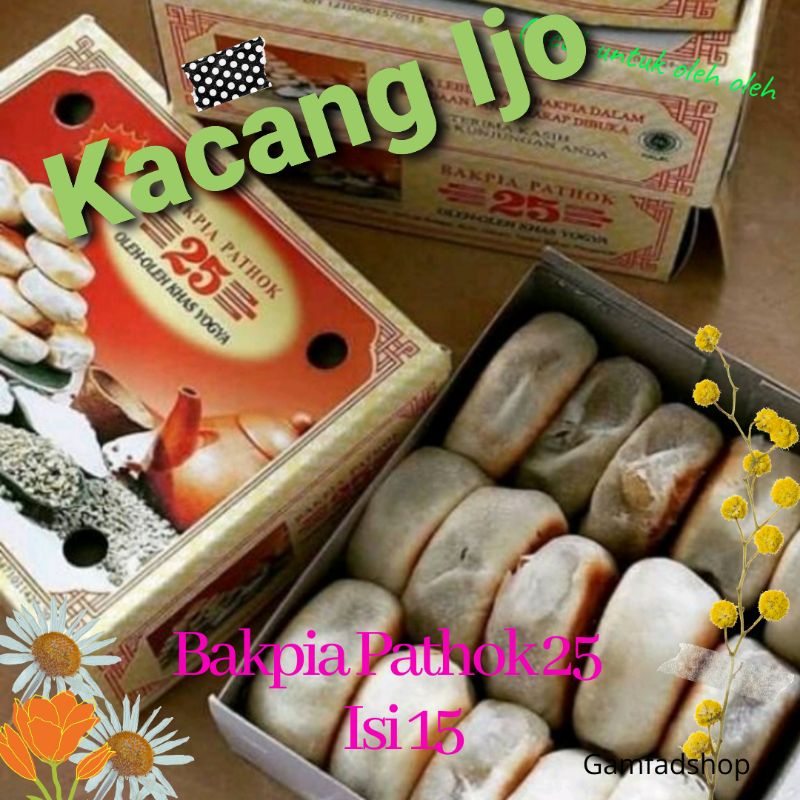 Bakpia pathok 25 makanan kue oleh oleh jogja KACANG IJO isi 15 | Lazada ...