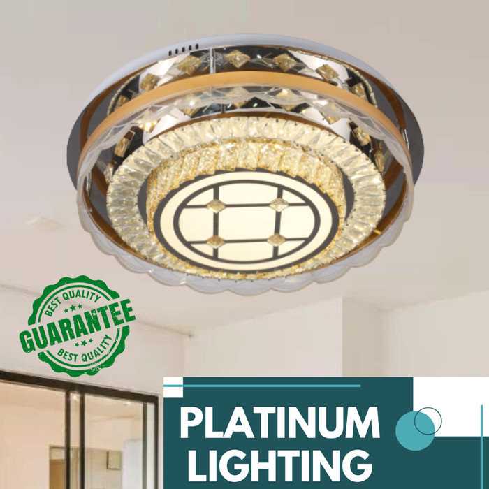 Lampu Plafon LED Minimalis Motif Garis Mix Crystal Lampu Futuristik ...