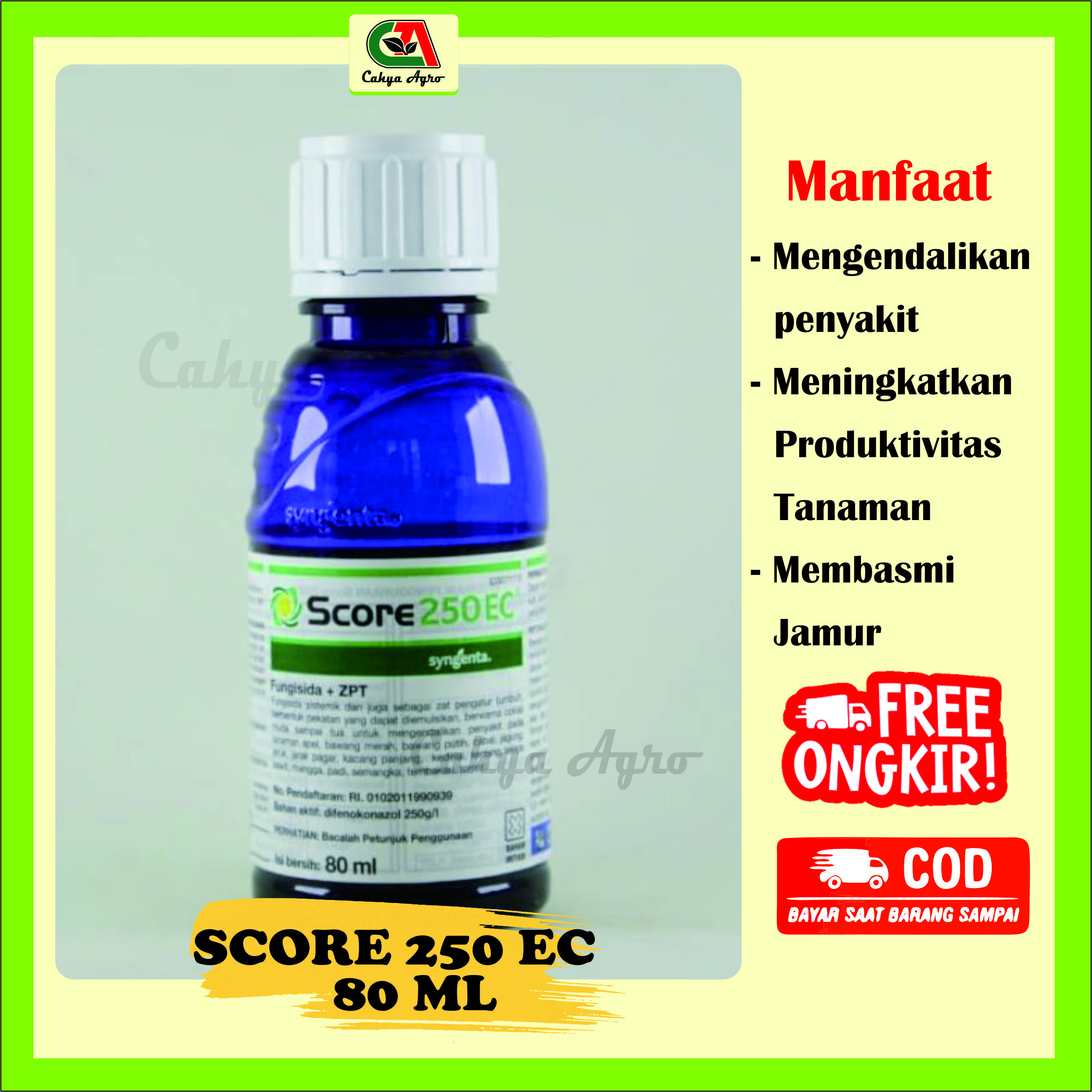 SCORE 250EC -80ml - Fungisida obat anti jamur Tanaman + ZPT | Lazada ...