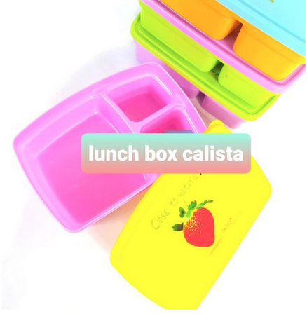 lunch box calista sekat 3 tepak tempat box makan plastik FRUIT BUAH ...