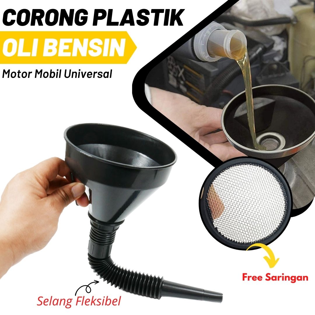 Original Corong Pengisian Minyak Oli Flexible Nozzle Anti Tumpah Motor ...