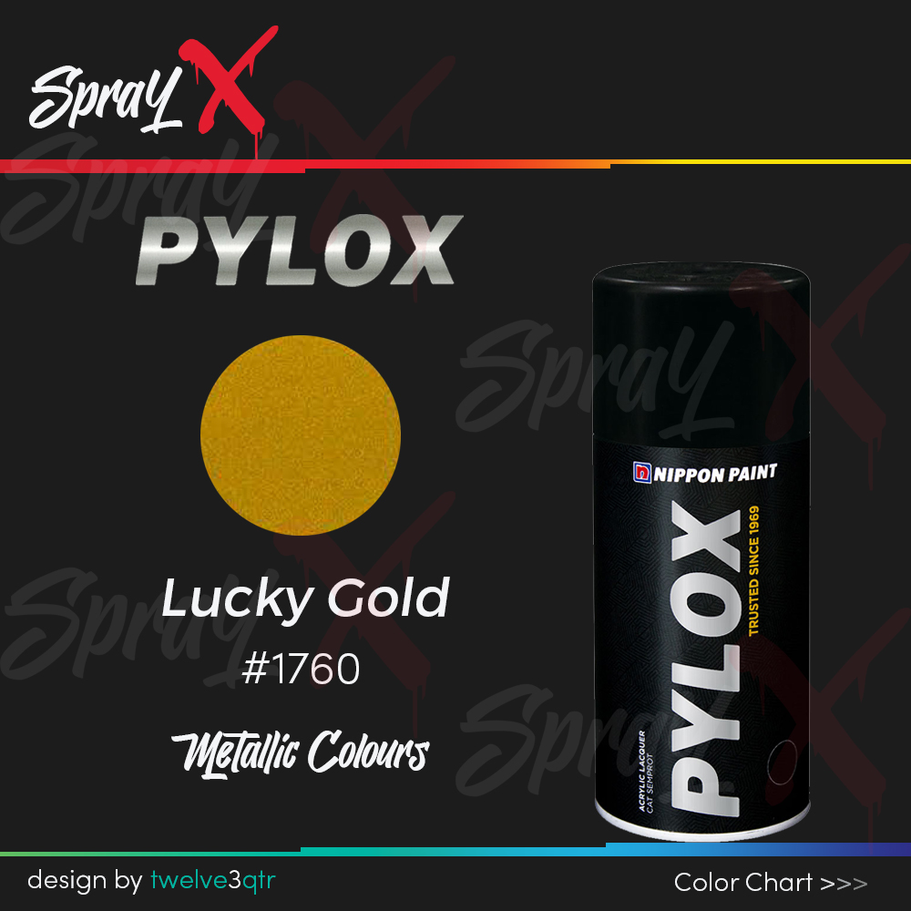 PYLOX METALLIC LUCKY GOLD 1760 300ML / EMAS HOKI METALIK - PILOX ...