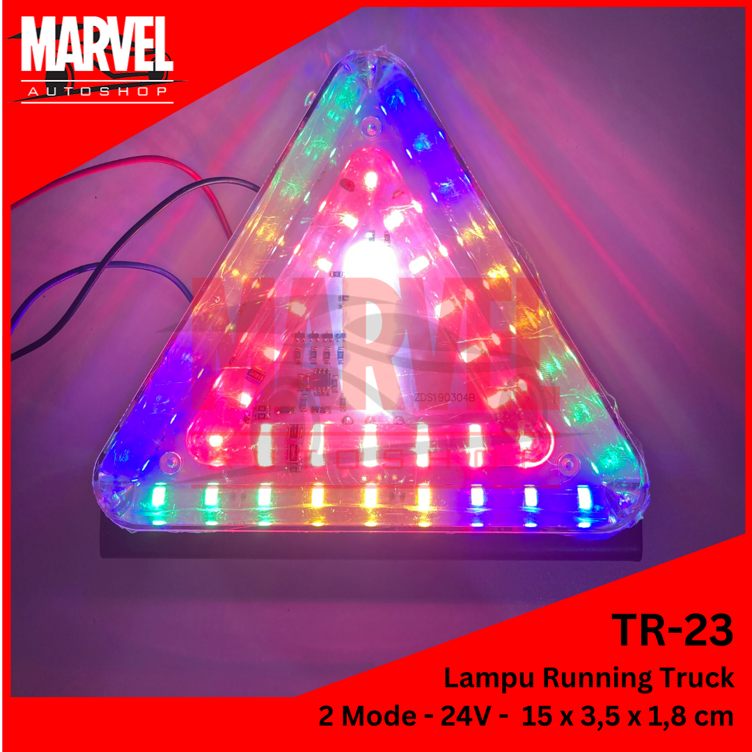 LAMPU LED RUNNING SAMPING BAK TRUCK TRUK SEGITIGA 12V / 24V 24 VOLT ...