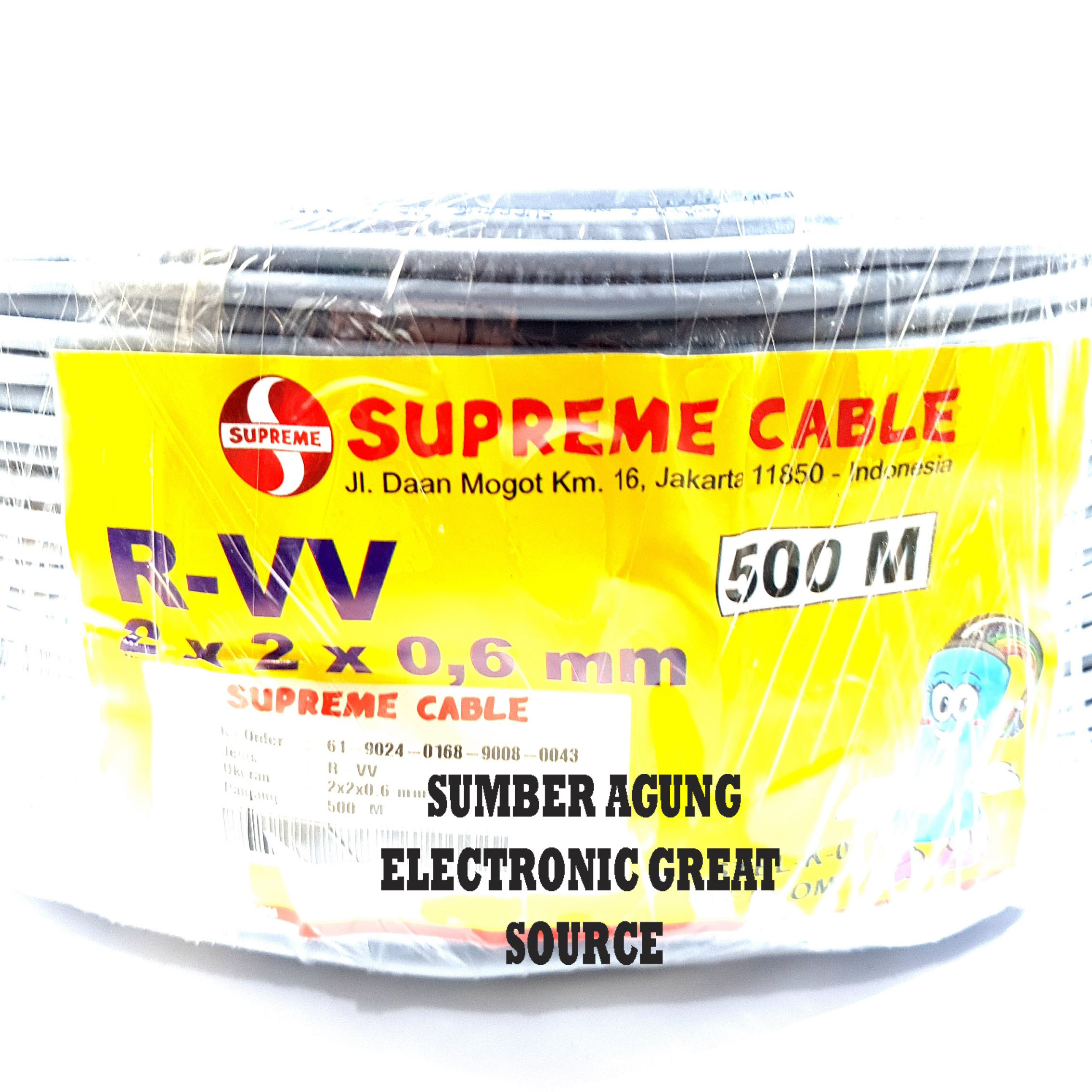 Kabel Telepon Isi 4 Abu Meteran Per Meter Merk Supreme Untuk Indoor ...