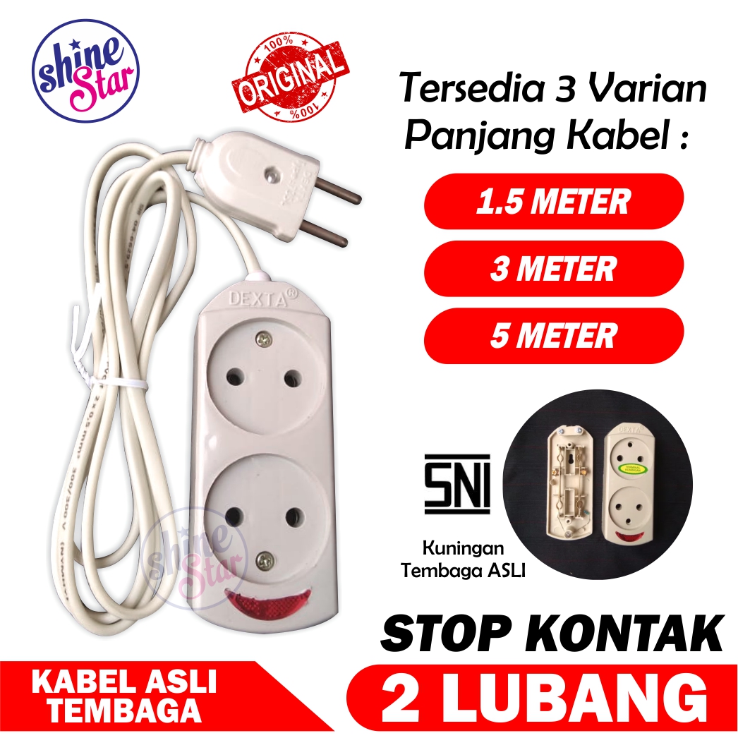 SHINE STAR - [ COD ] Stop Kontak 2 Lubang / SNI Stop Kontak Listrik 2 ...