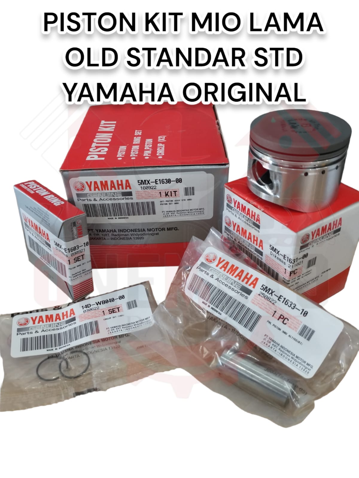 PISTON KIT MIO LAMA OLD STANDAR STD YAMAHA 5MX-E1630-00 ORIGINAL ASLI ...
