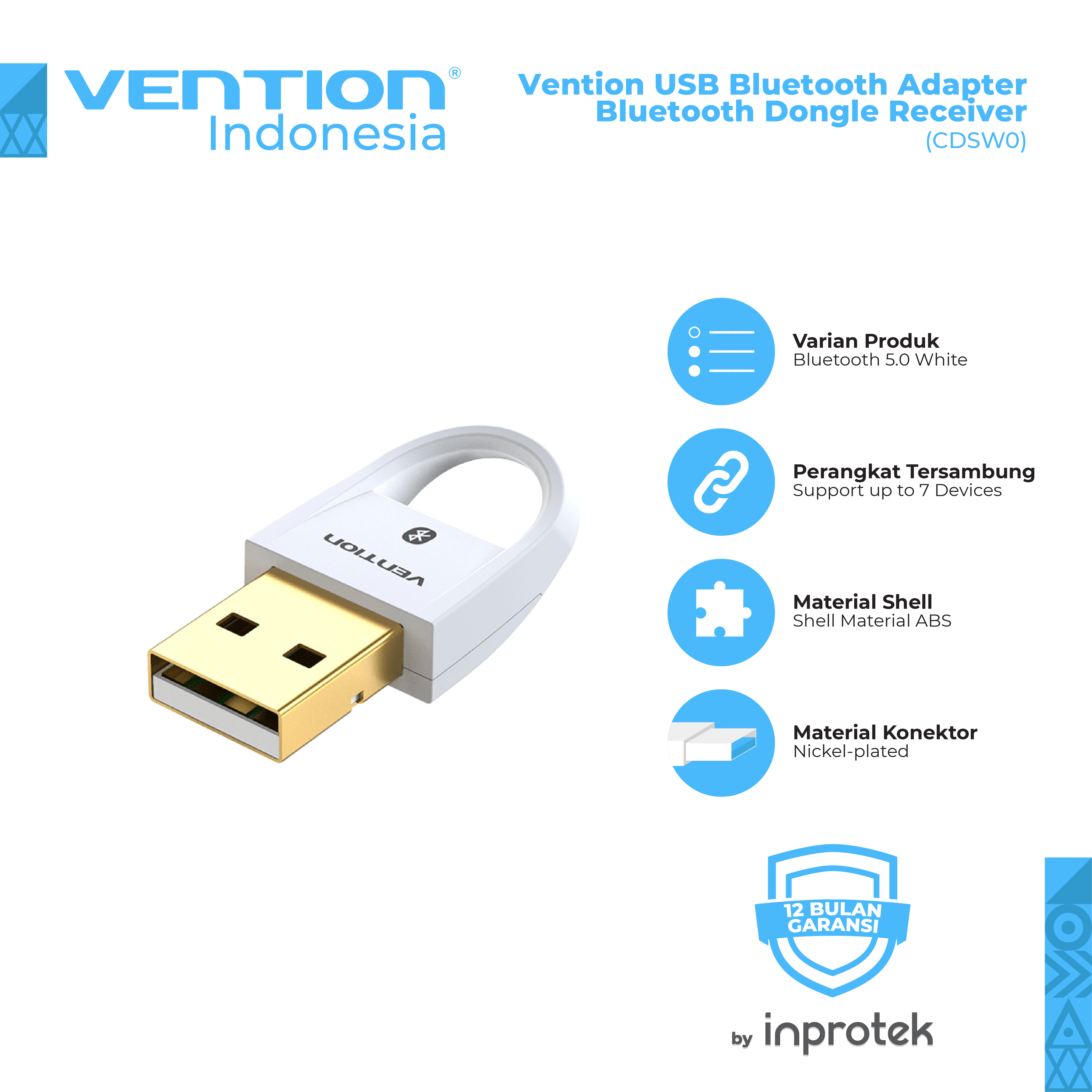 Vention USB Bluetooth Adapter Bluetooth Dongle Receiver for Windows ...