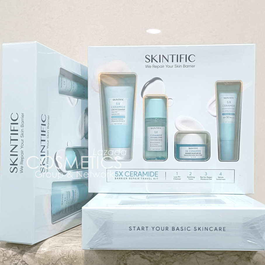 PAKET Skintific 5X Ceramide Travel Size Kit Skin Barrier Repair Isi 4 ...