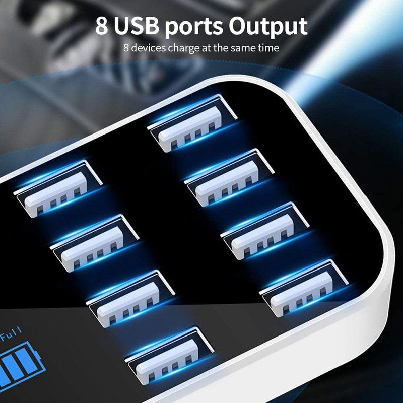 8 Ports USB Output Car Charger Multi-Port USB Charger for Car 8-Port ...