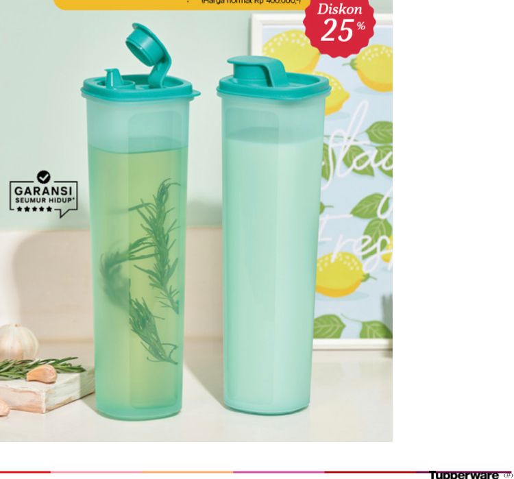 COOKING OIL BOTOL MINYAK TUPPERWARE 2PCS UKURAN 1.1LITER COMPACT ...