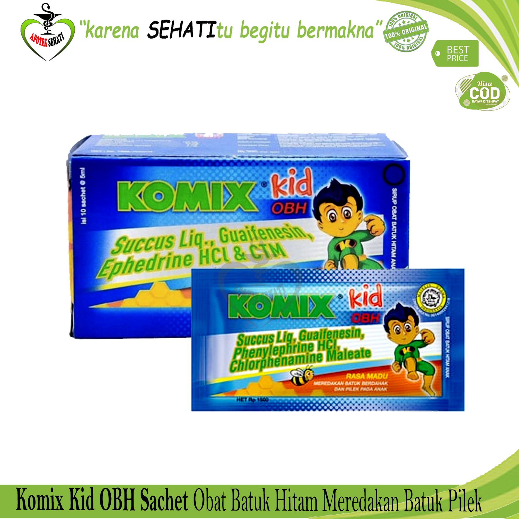 Komix Kids Sachet Batuk Flu Anak Sirup Cair Per 5 Sachet | Lazada Indonesia