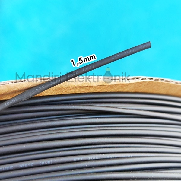 Kabel Bakar 1.5mm per meter - Selongsong Selang Bakar Heatshrink Tube 1 ...