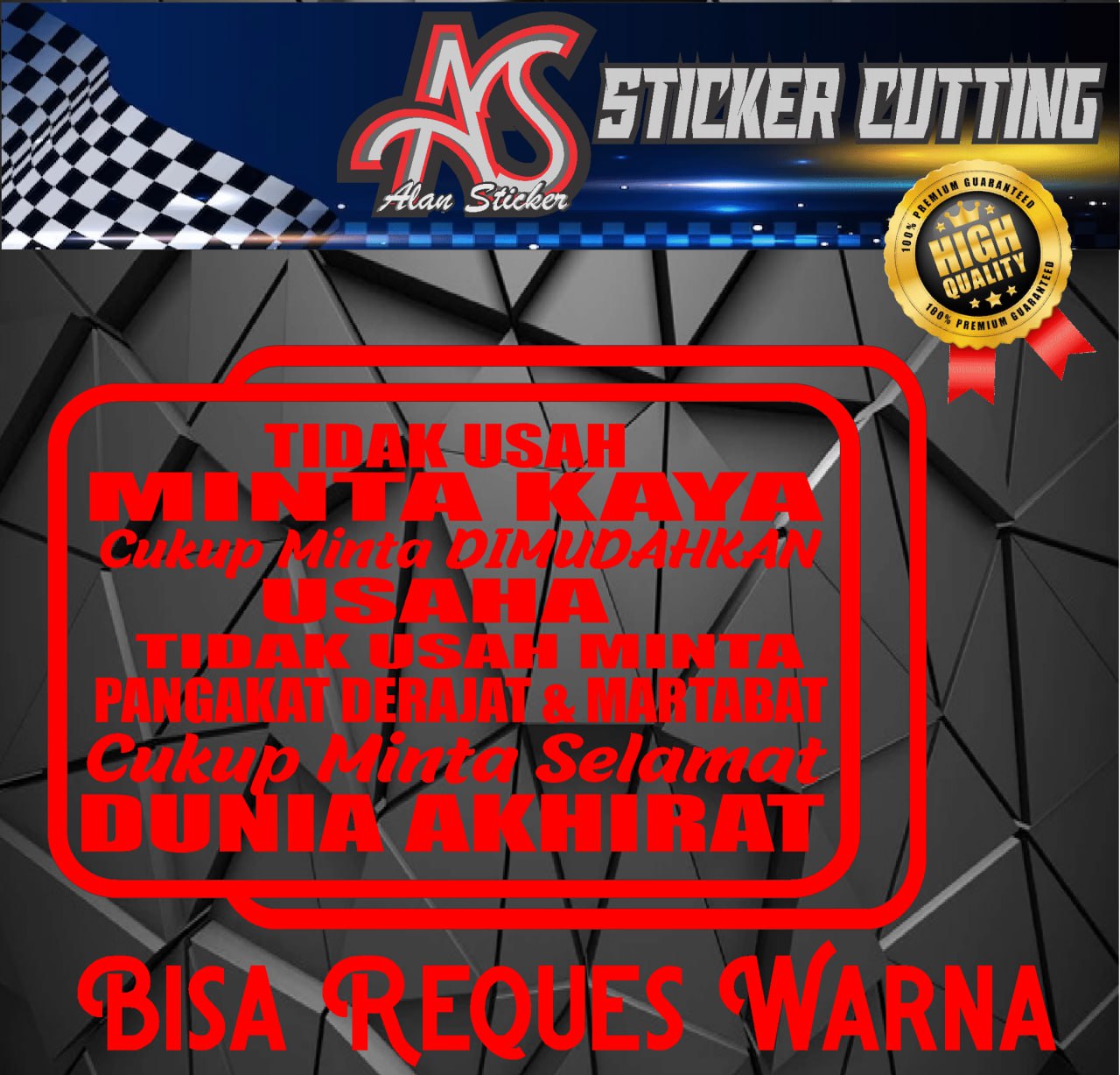 STICKER KATA KATA TIDAK USAH /CUSTOM CUTTING KATA BODY MOBIL TRUCK/PICK UP/L300/ CUTTING STICKER ...